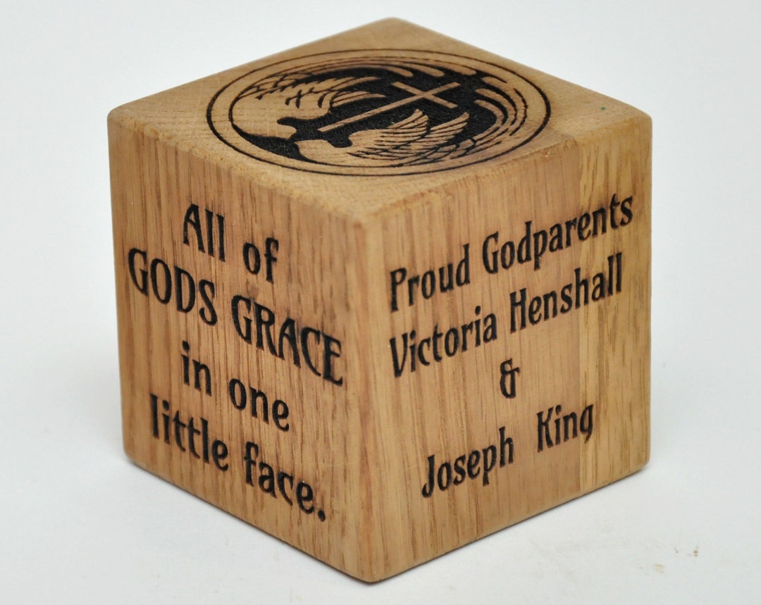 Personalized Baptism Block Girl Boy Christening Gift Religious ...