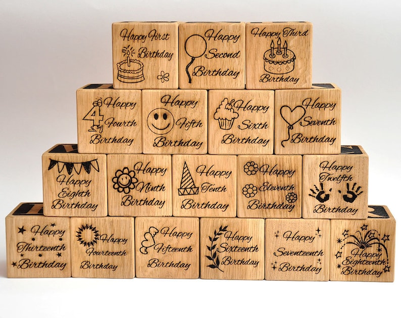 2 Personalized Wooden Name Blocks Natural Personalized - Etsy