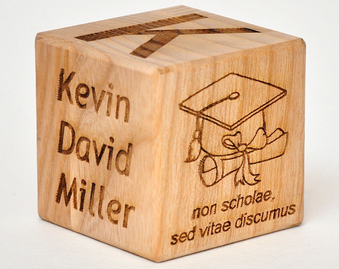 Graduation Block From Baby Personalized Engraved Wooden Block - Etsy