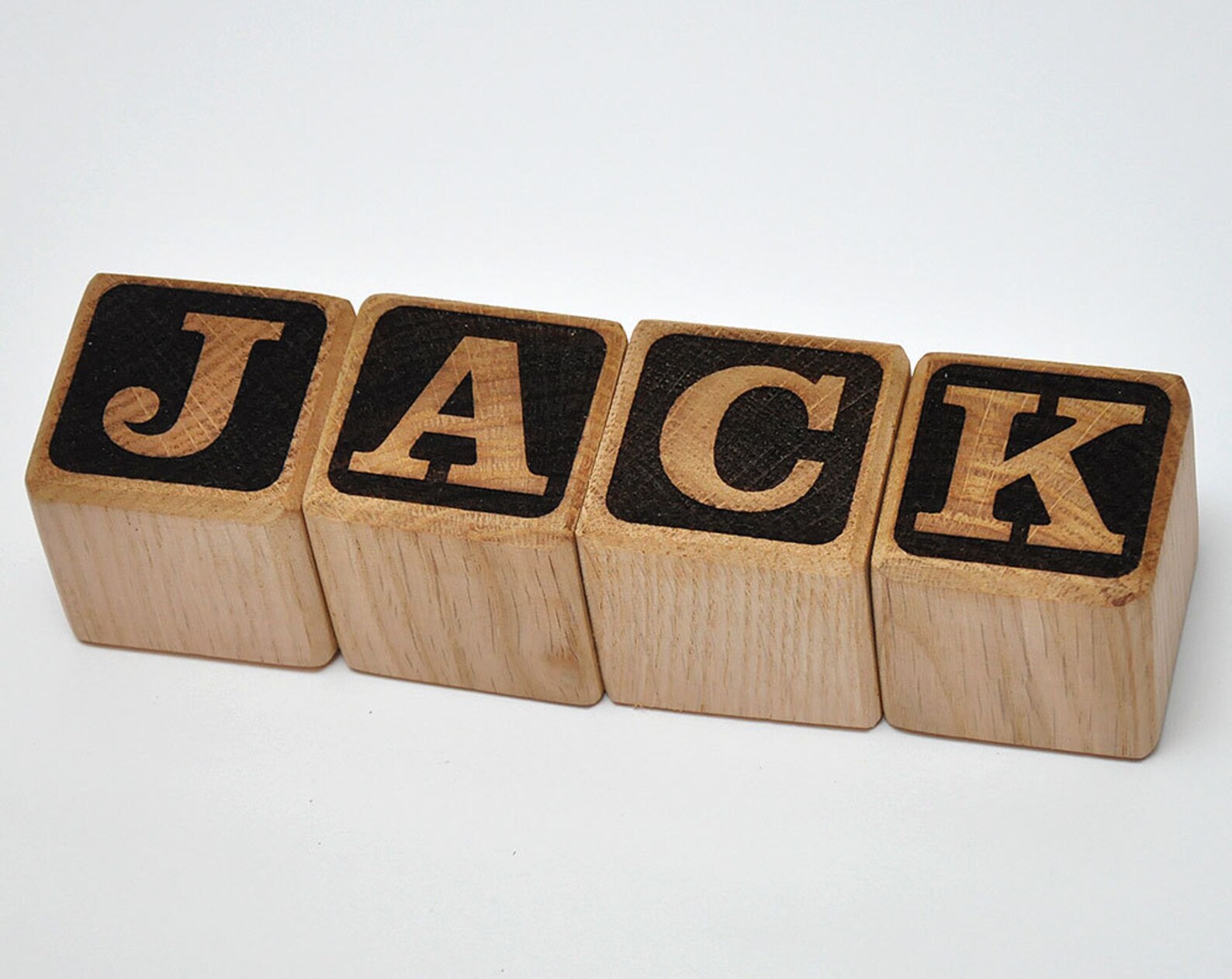 2 Personalized Wooden Name Blocks Natural Personalized - Etsy