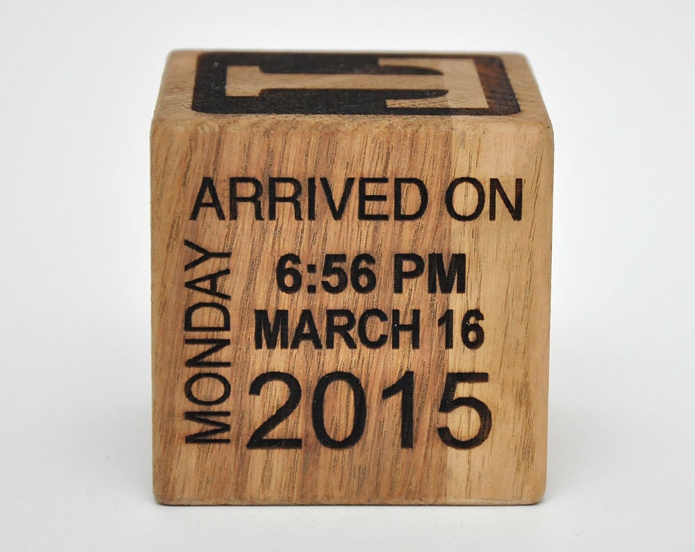 Personalized Wooden Baby Block Gift Engraved It's A Girl - Etsy