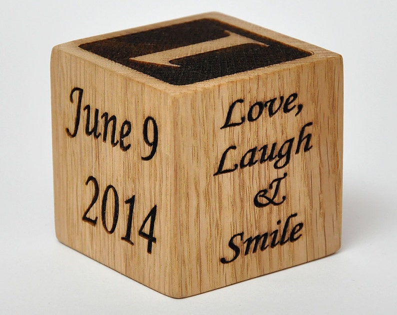 First Personalized Birthday Gift Baby Wood Block Engraved Baby | Etsy