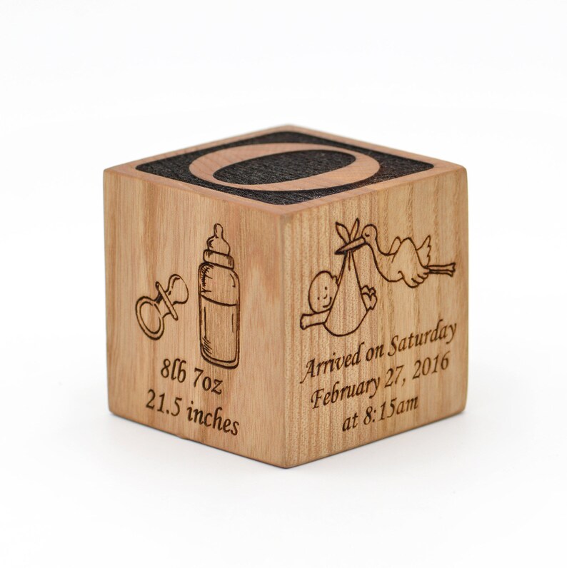 Personalized Baby Block Unique Gift for a Baby Boy or a Girl Baby ...