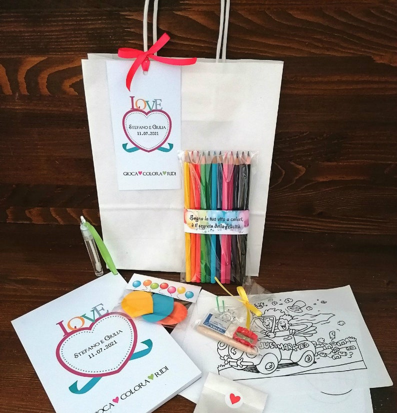 Wedding Activity Bag Coloring Book Kids Activity Custom | Etsy