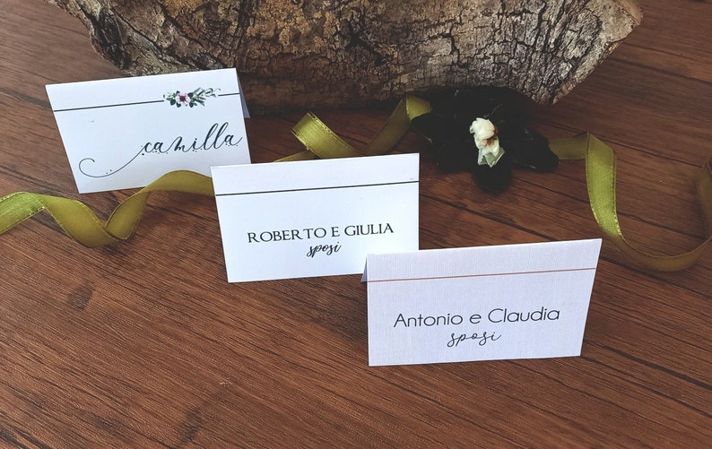 Custom Placeholder Cards Stationery design Placesign Graphic | Etsy