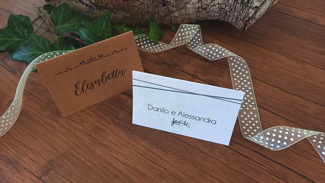 Custom Placeholder Cards Stationery design Placesign Graphic | Etsy