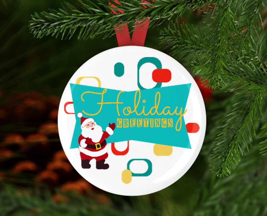 Mid-century Christmas Ornament, Retro Christmas Ornament, Secret Santa ...