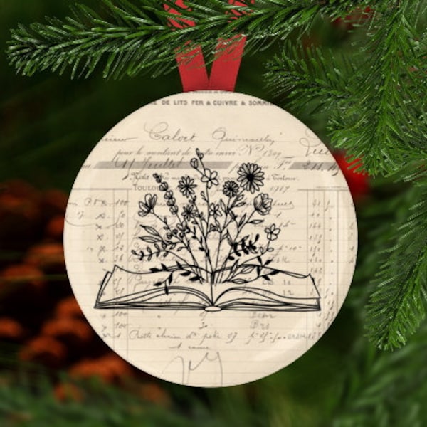 Book Ornament - Etsy