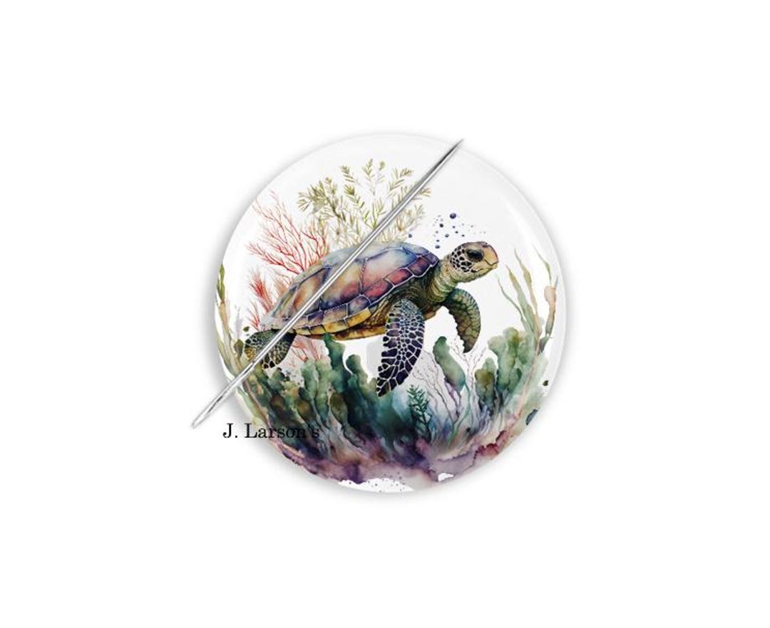 Sea Turtle Needle Minder, Ocean Needle Minder, Coastal Needle Magnet ...