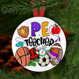 PE Teacher Ornament, PE Teacher Gift, Teacher Gift, Teacher Secret ...