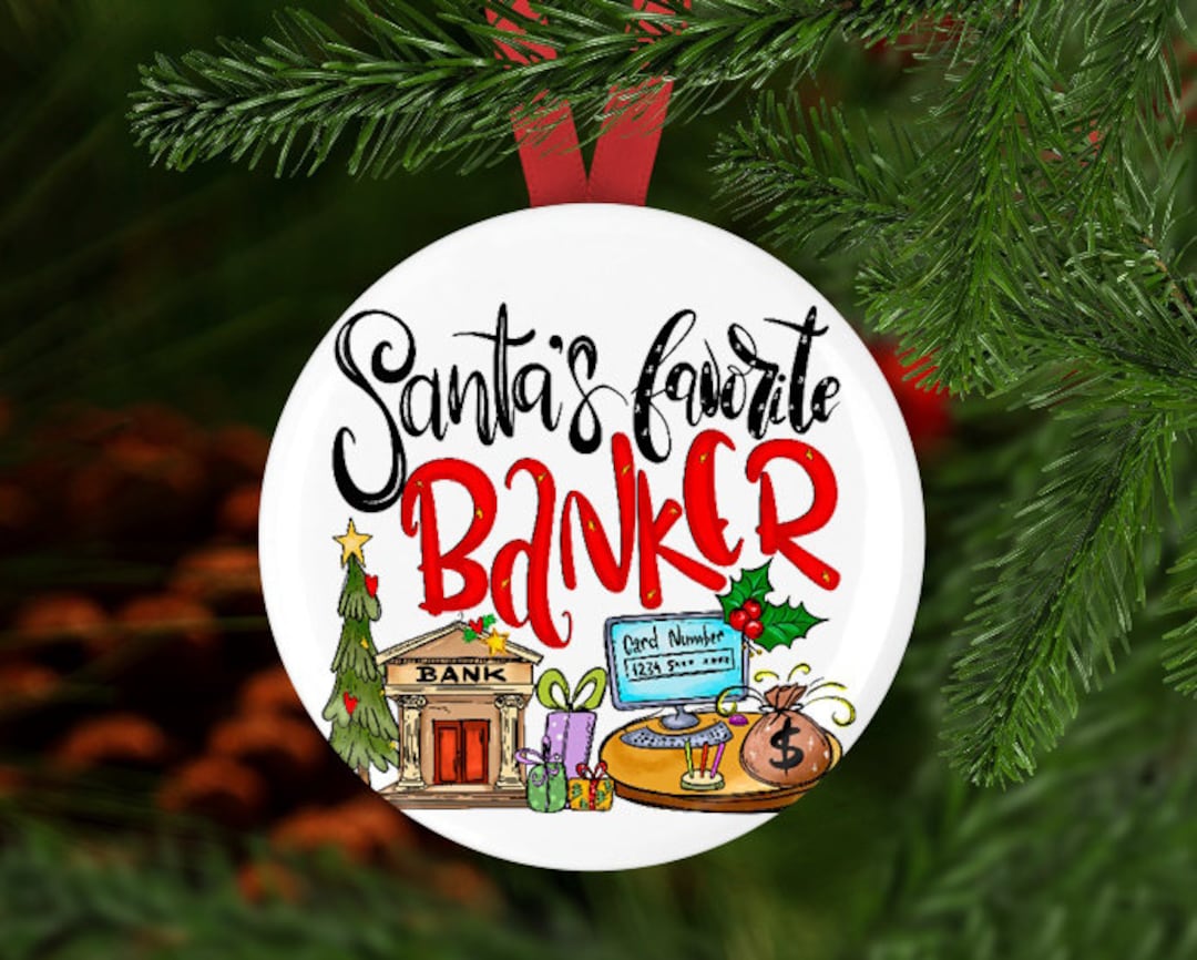 Banker Christmas Ornament, Banker Gift, Gift for Banker, Banker Secret ...