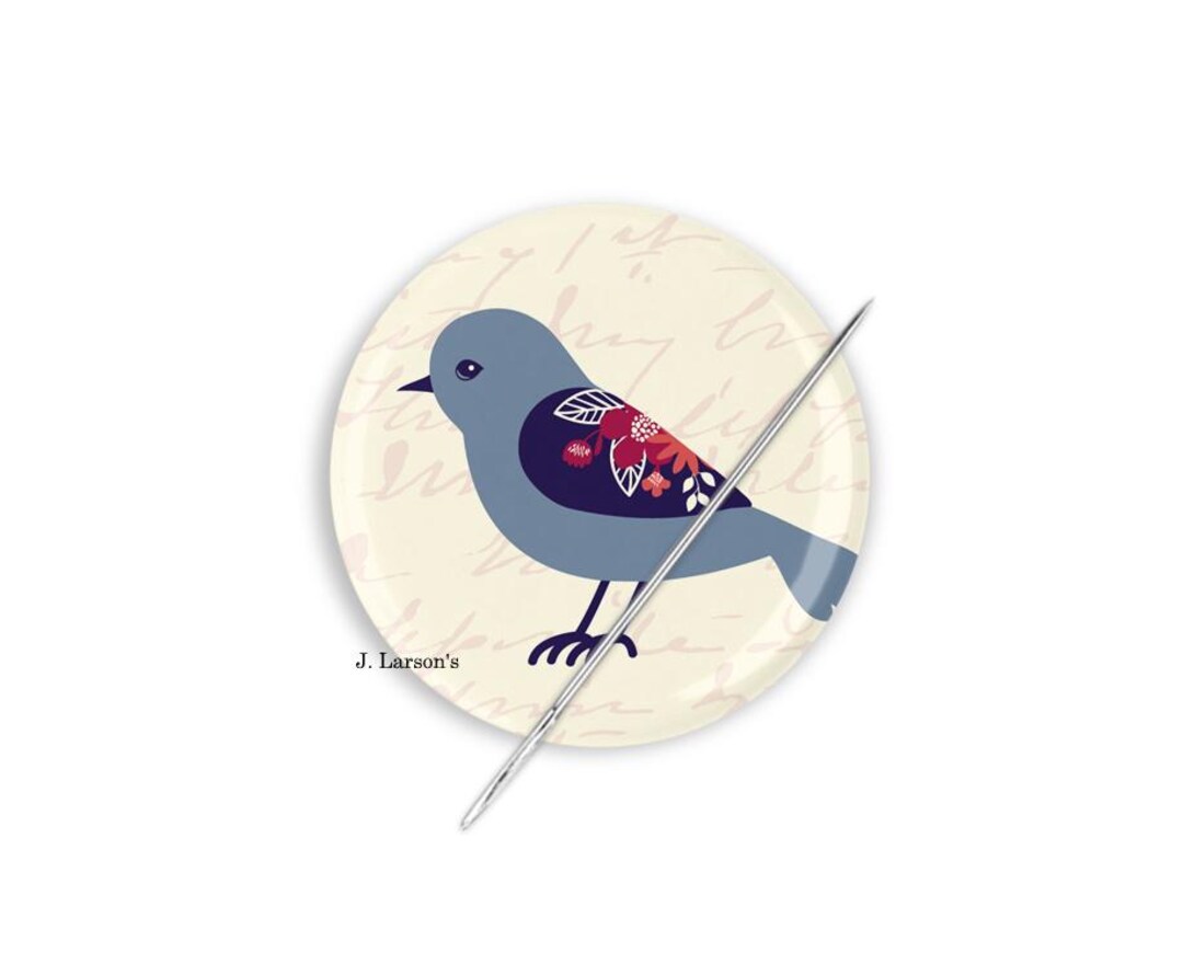Needle Minder, Needle Keeper, Blue Bird Needle Minder, Boho Needle ...