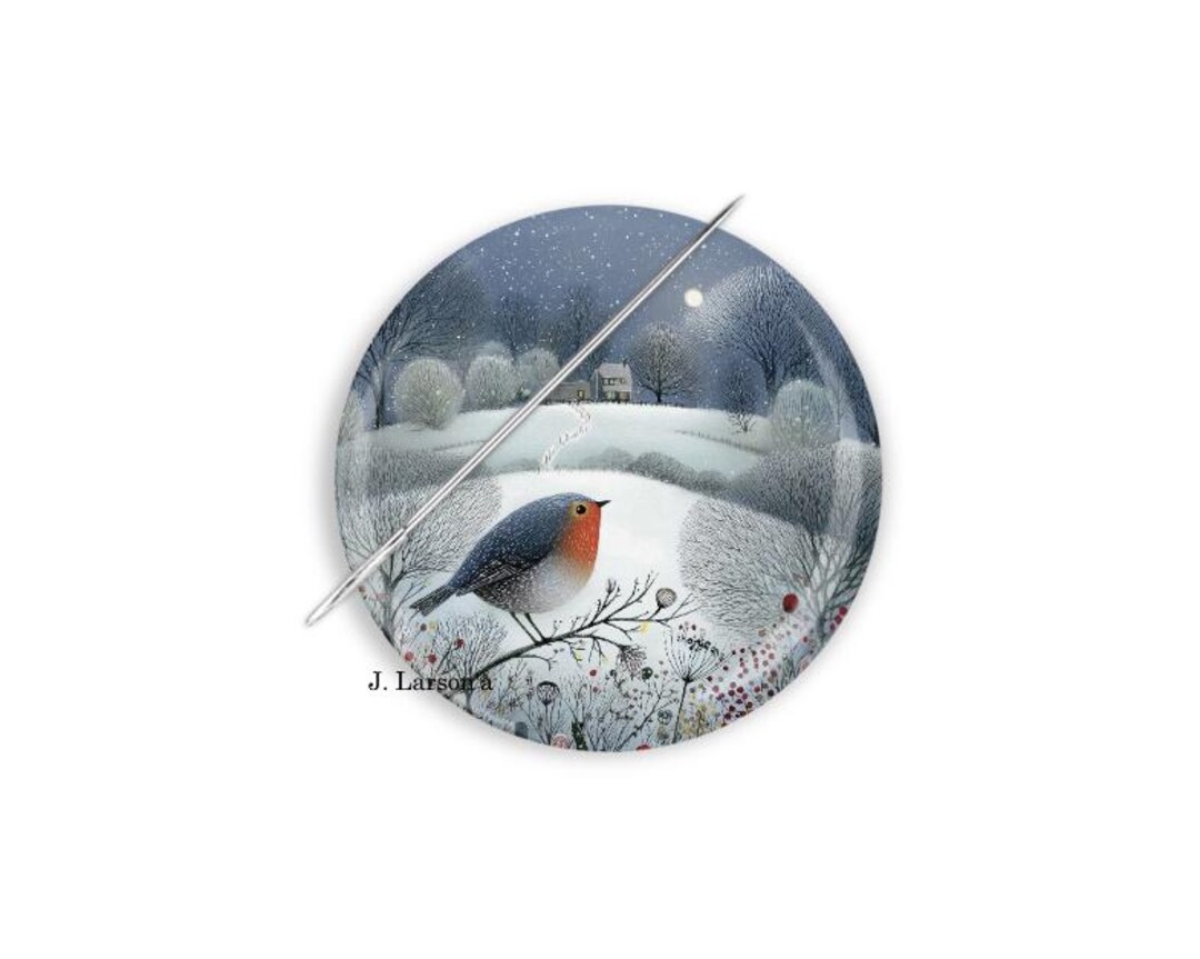 Winter Needle Minder, Robin Needle Minder, Bird Needle Minder, Winter ...