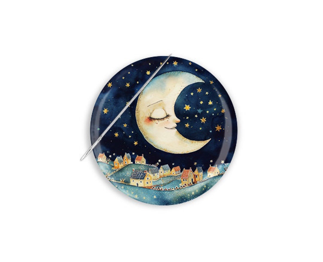 Needle Minder, Needle Keeper, Moon Needle Minder, Cross Stitch Needle ...