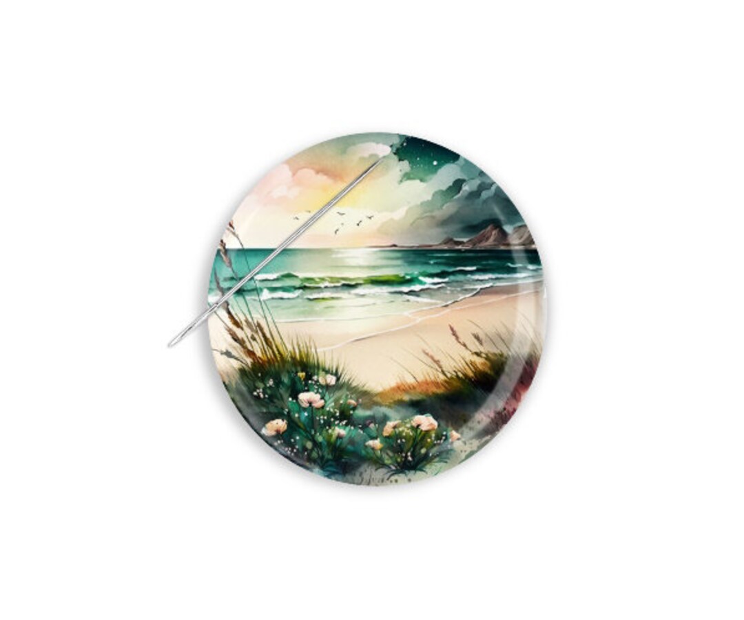 Ocean Needle Minder, Beach Needle Minder, Tropical Needle Magnet, Beach ...