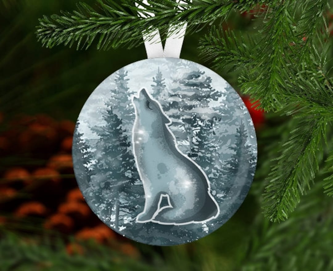 Wolf Christmas Ornament, Secret Santa Gift, Stocking Stuffer, Christmas ...