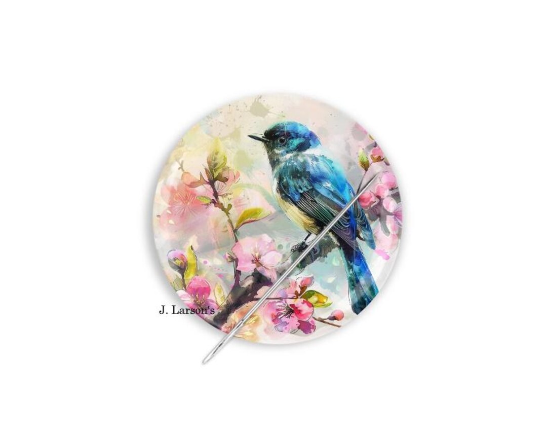 Needle Minder, Needle Keeper, Blue Bird Needle Minder, Cross Stitch ...