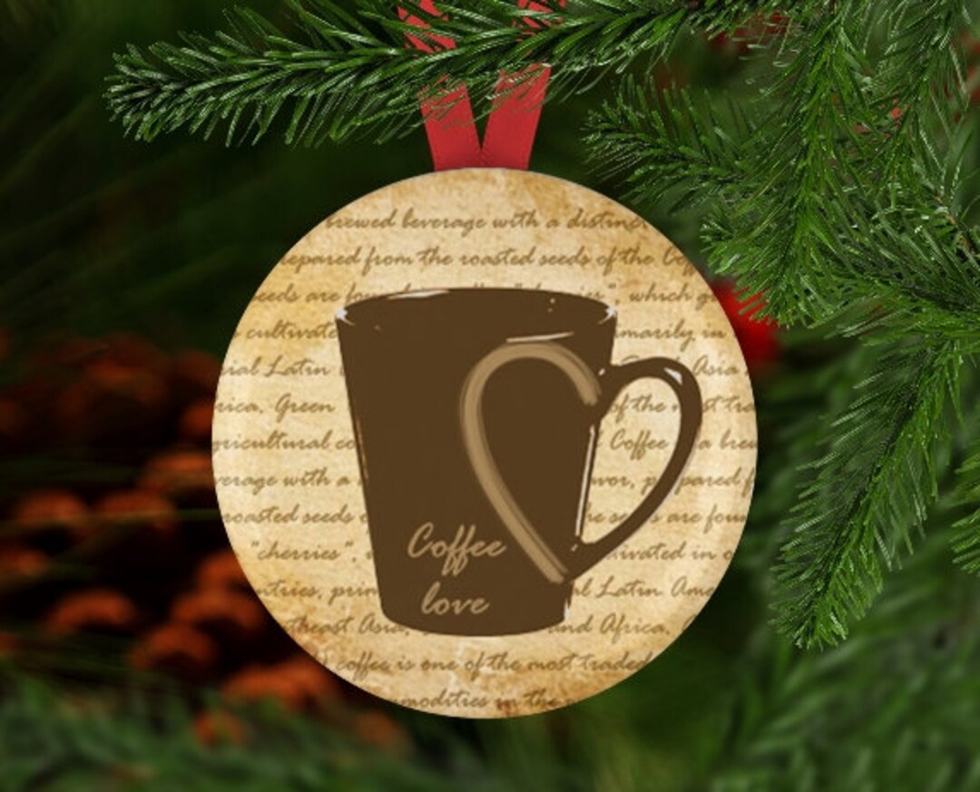 Coffee Christmas Ornament, Secret Santa, Stocking Stuffer, Christmas ...
