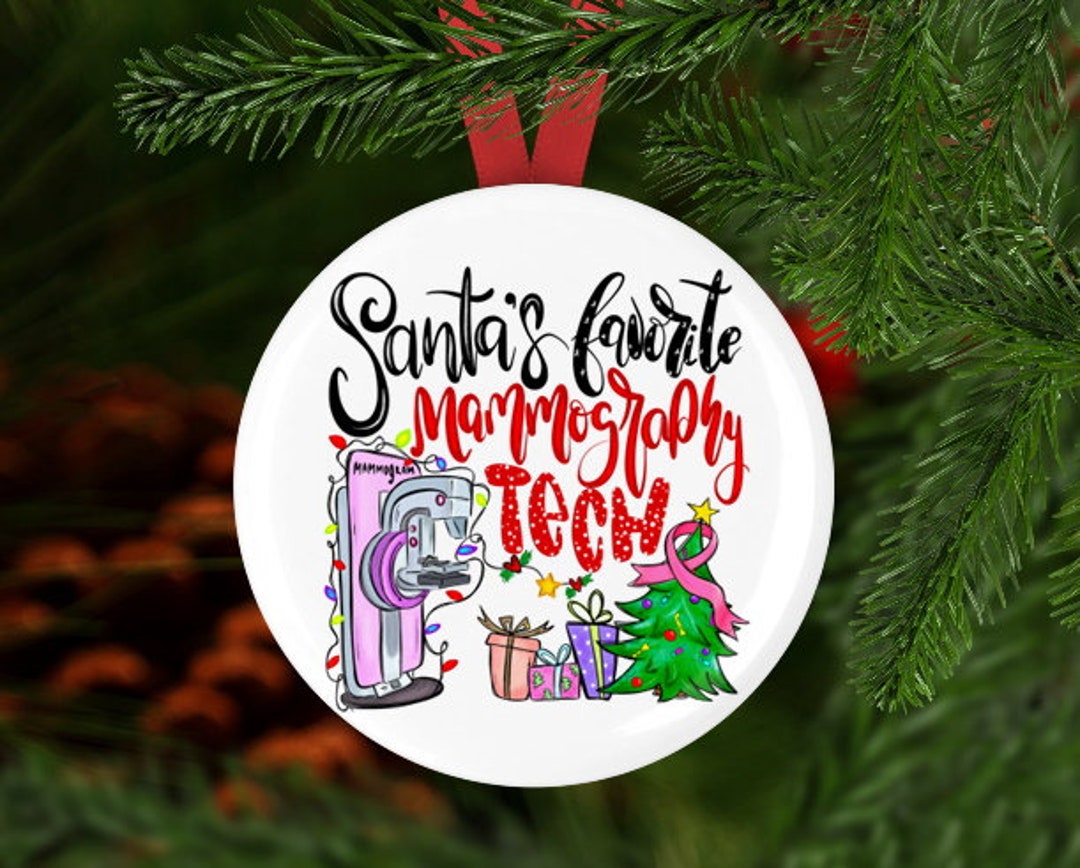 Mammogram Tech Christmas Ornament, Mammogram Tech Gift, Christmas ...