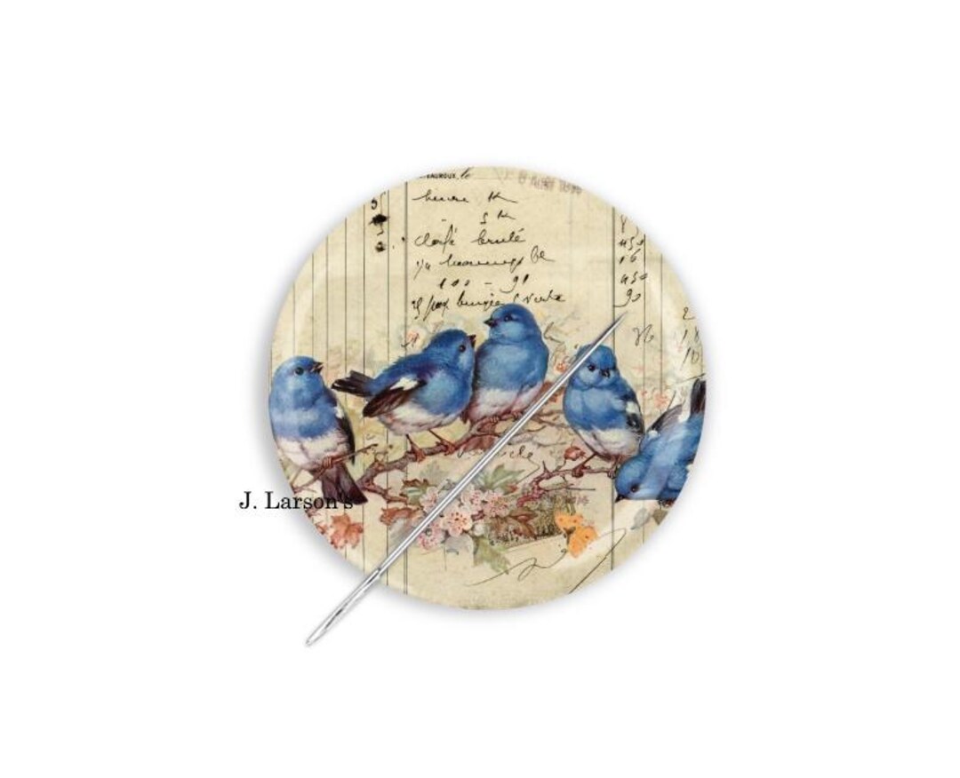 Needle Minder, Needle Keeper, Blue Bird Needle Minder, Cross Stitch ...