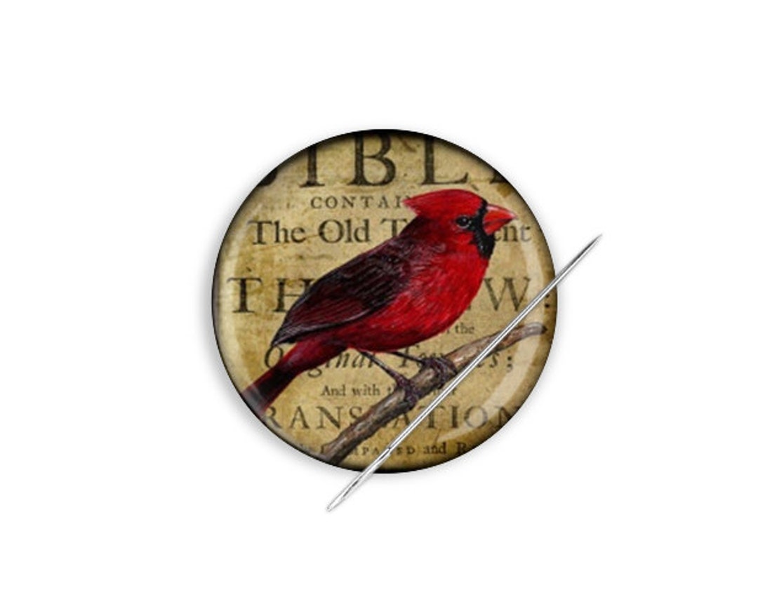 Cardinal Needle Minder, Needle Keeper, Needle Minder, Cross Stitch ...