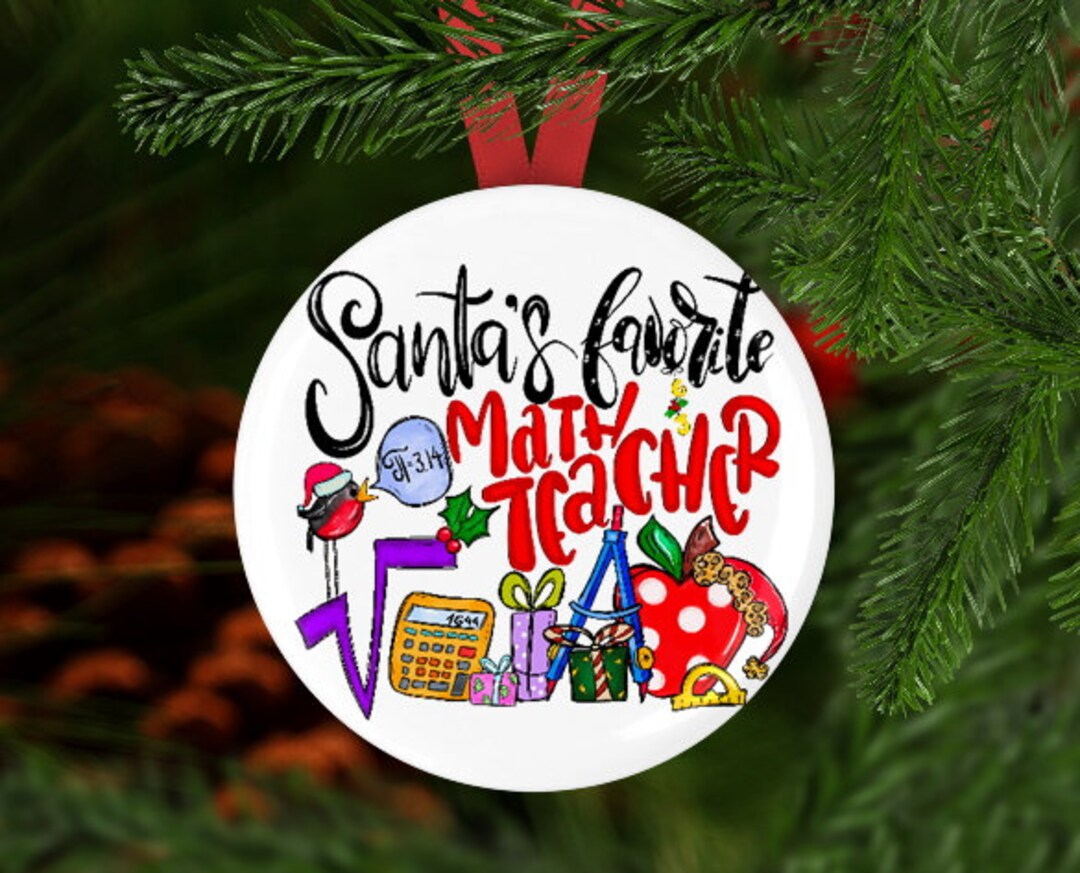 Math Teacher Ornament, Math Teacher Gift, Teacher Gift, Teacher Secret ...