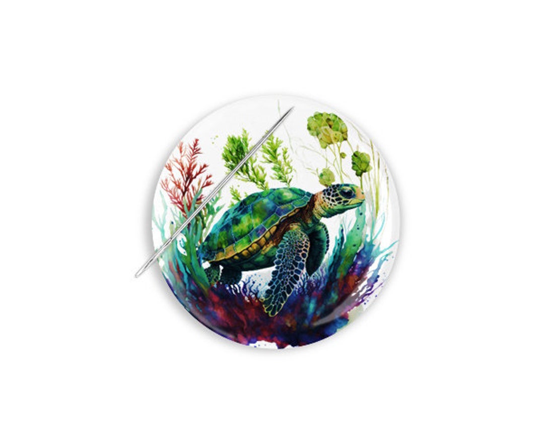 Sea Turtle Needle Minder, Ocean Needle Minder, Coastal Needle Magnet ...