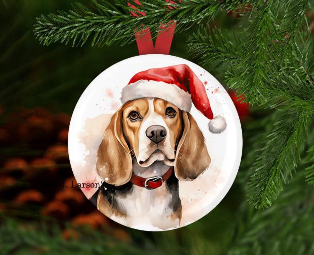 Beagle Christmas Ornament, Secret Santa, Stocking Stuffer, Beagle ...