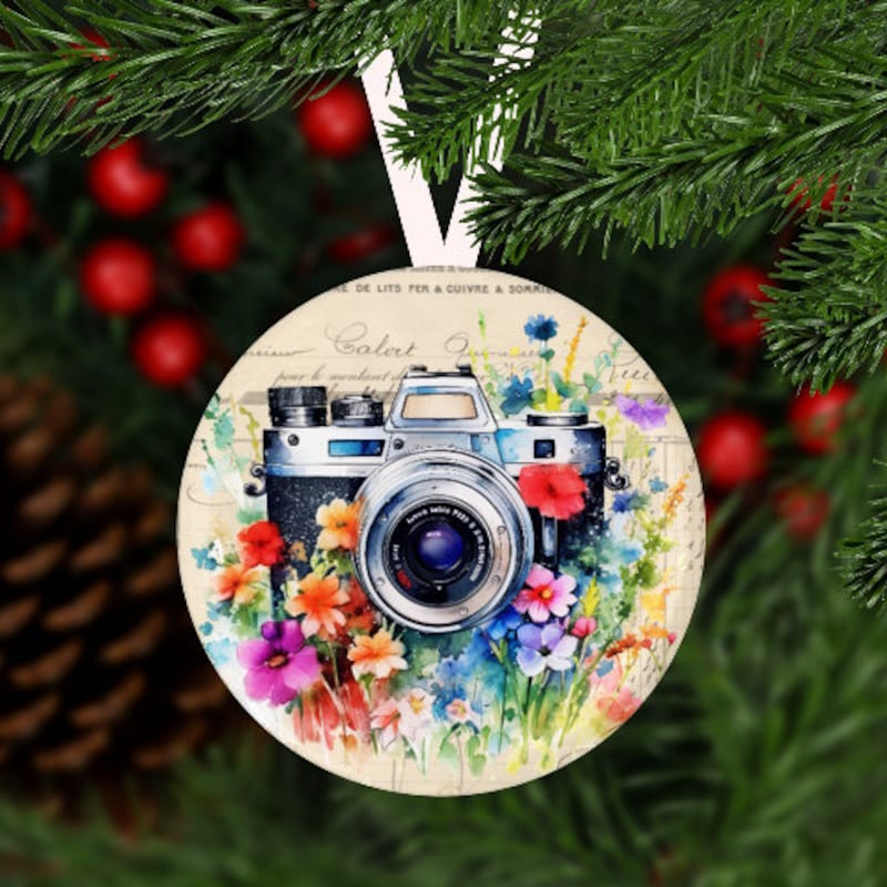 Santa Camera Ornament - Etsy