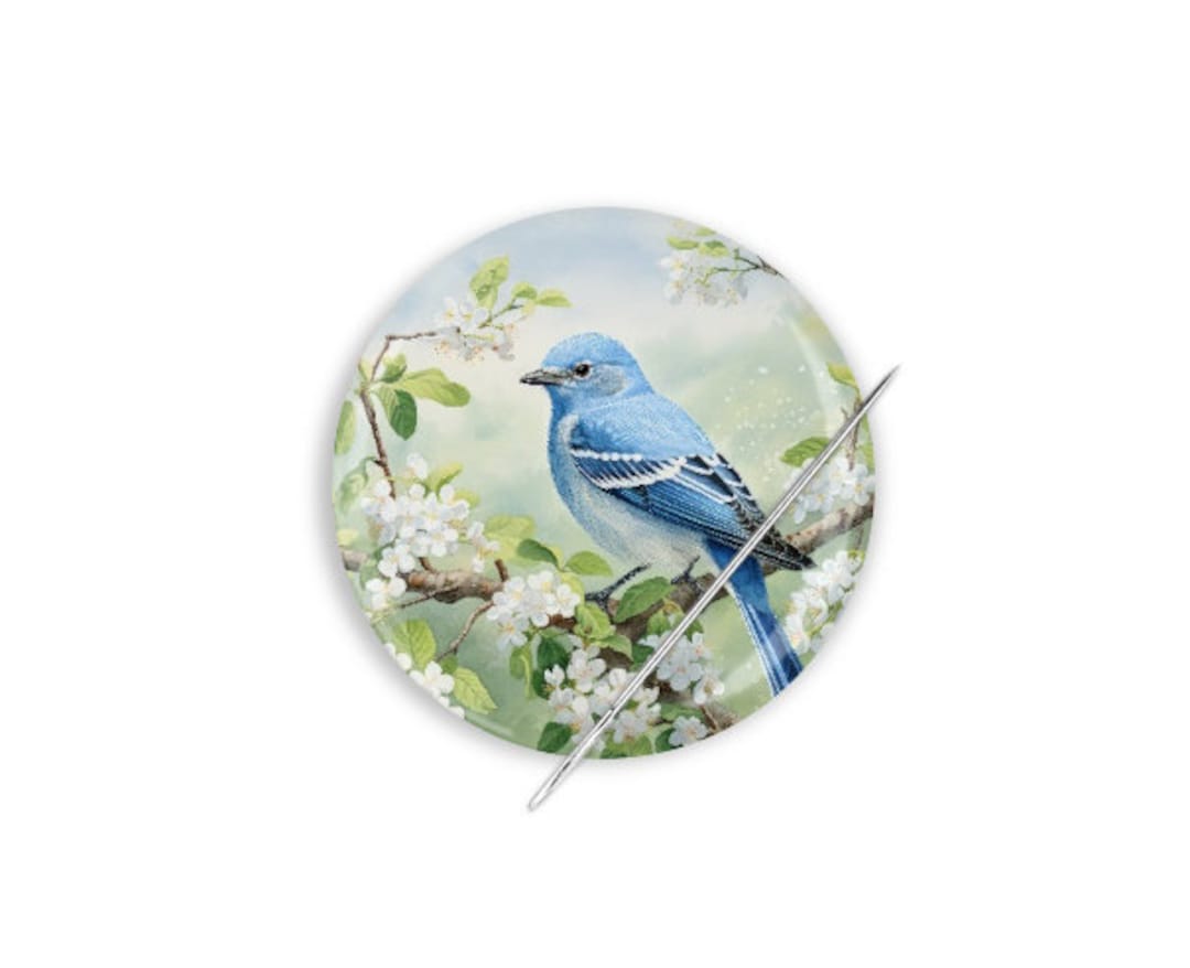 Needle Minder, Needle Keeper, Blue Bird Needle Minder, Cross Stitch ...