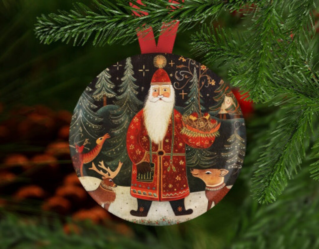 Santa Ornament, Nordic Christmas Ornament, Nordic Gift, Nordic ...