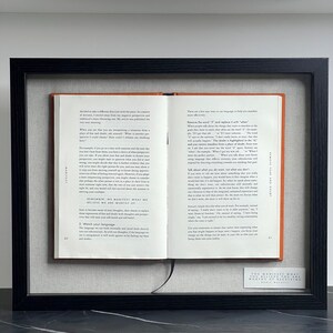 Custom Framed and Mounted Book Open to Favorite Quote-unique Gift/home ...