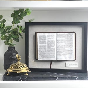 Spiritual Gift/custom Framed Bible Open to Fave Verse W/placard ...