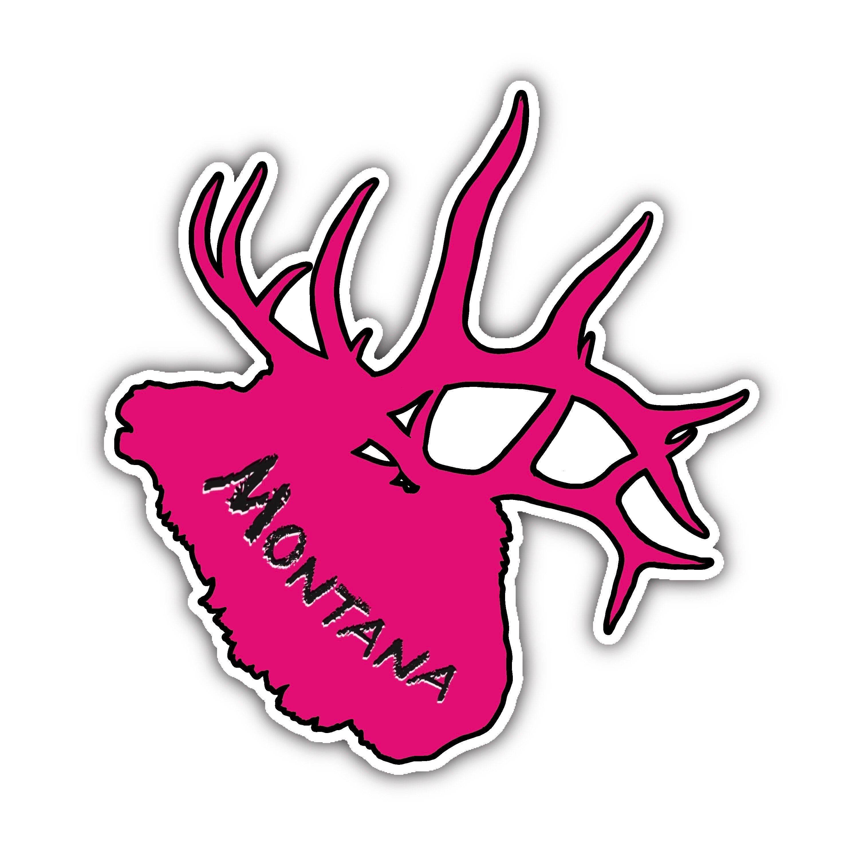 Elk Montana Sticker Souvenir Vinyl Decal Sticker Water Bottle Truck ...