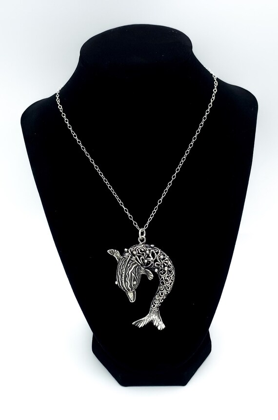 Antique Victorian Italian 800 Silver Ornate Dolphin F… - Gem