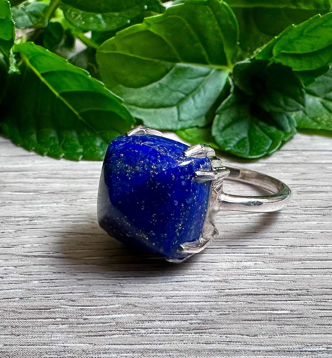 Sterling Silver Sugarloaf Pyramid Lapis Lazuli Ring Size 7/ Sterling ...