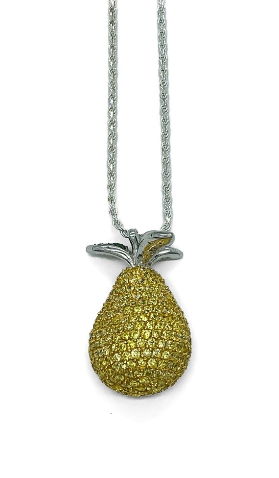 vintage sterling silver pear - Gem