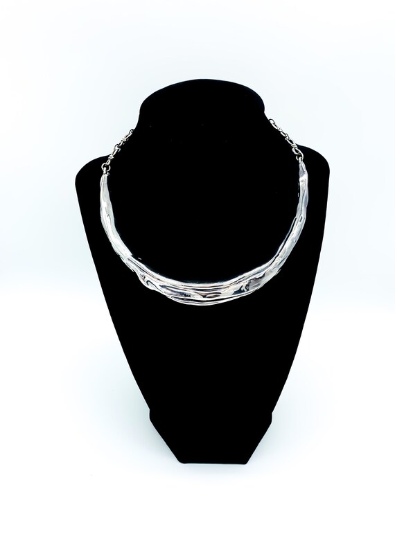 Vintage sterling silver collar - Gem