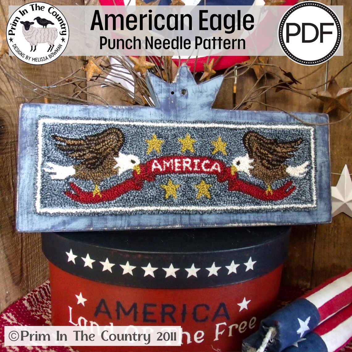 American Eagle Pdf/digital Punch Needle Pattern - Etsy
