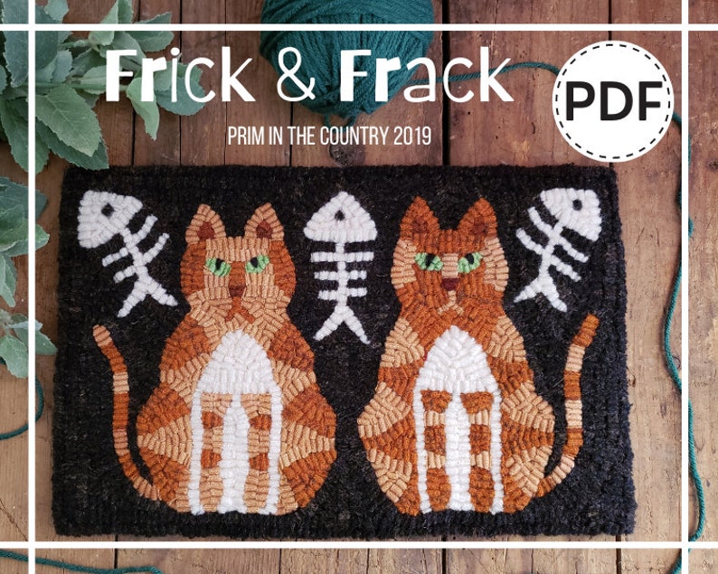 Frick & Frack Pdf/digital Rug Hooking Pattern - Etsy