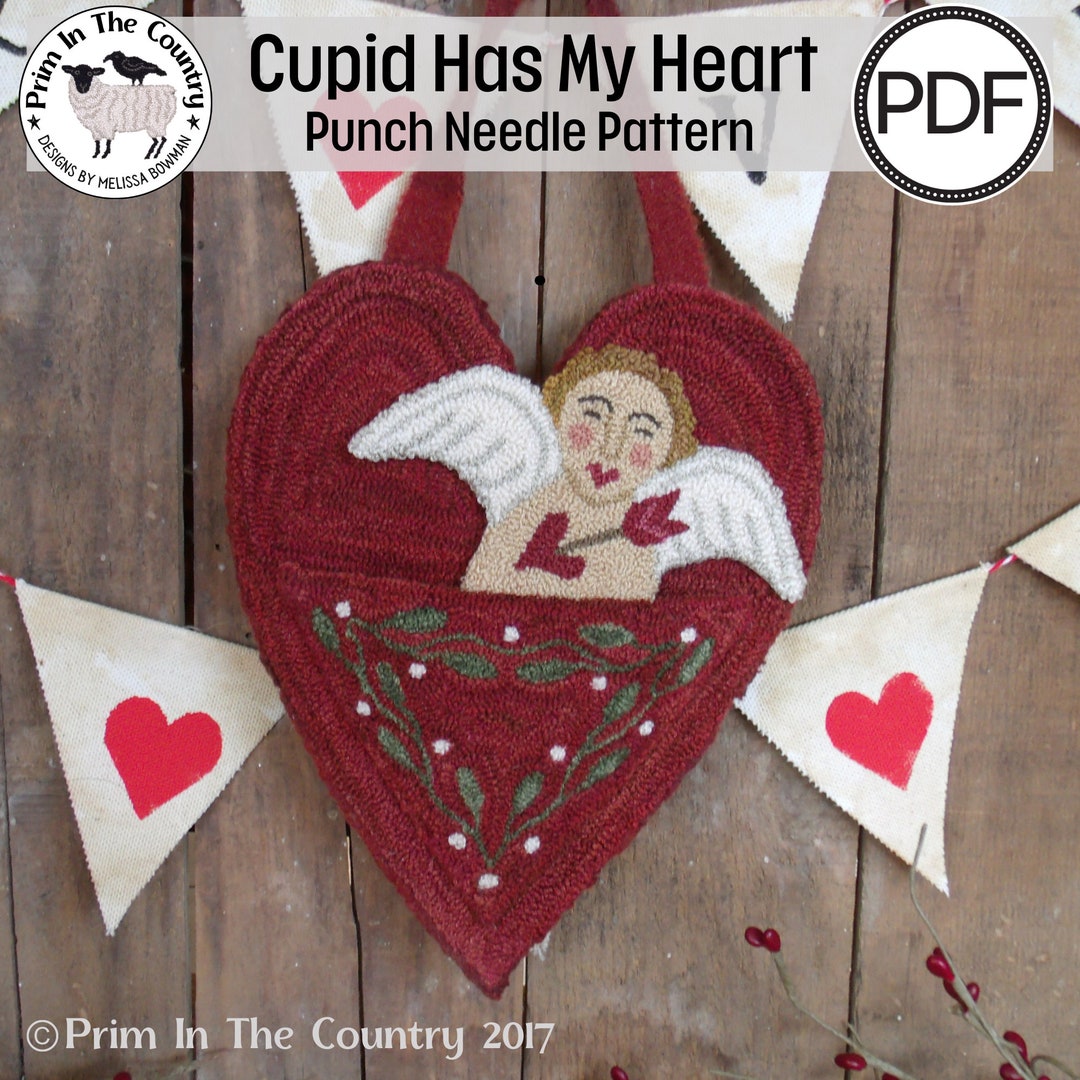 Cupid Has My Heart Pdf/digital Punch Needle Pattern - Etsy