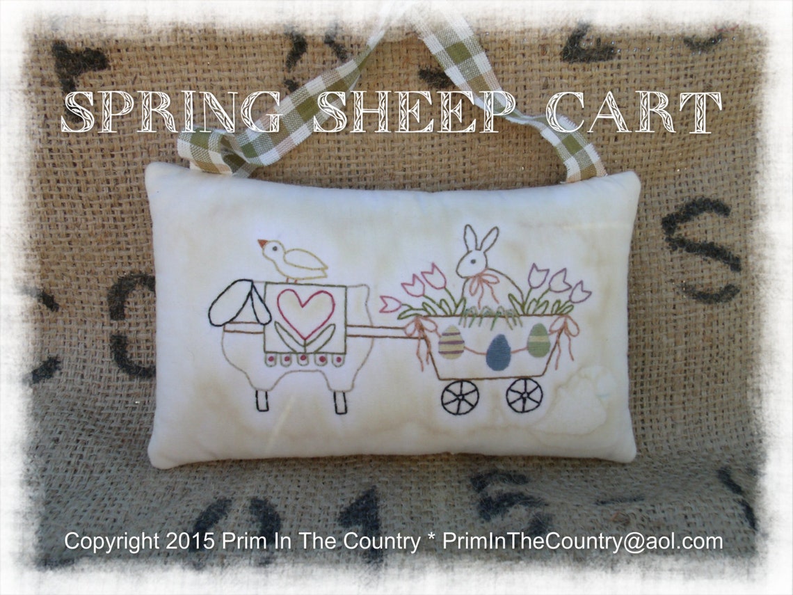 Spring Sheep Cart Stitchery Pdf/digital Pattern - Etsy