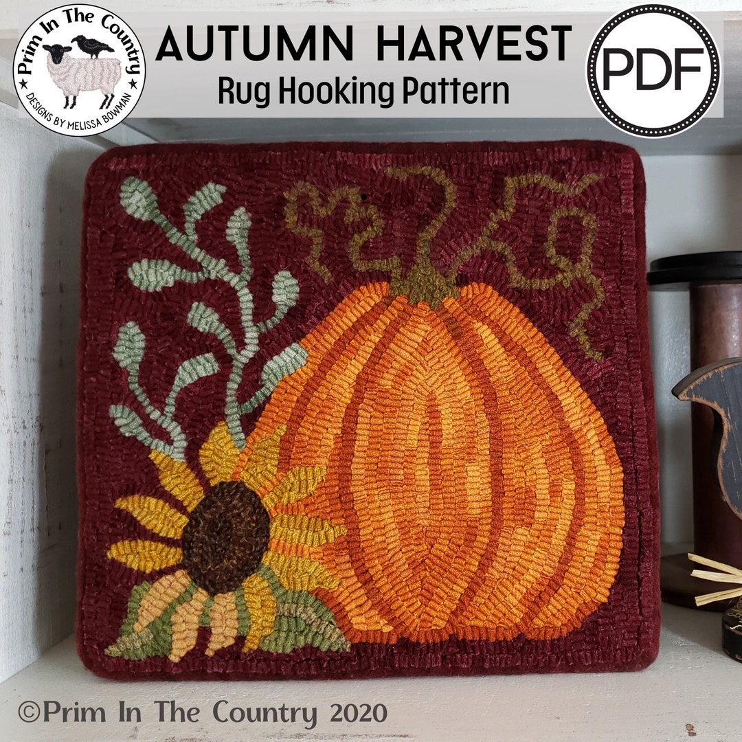 Autumn Harvest Pdf/digital Rug Hooking Pattern - Etsy