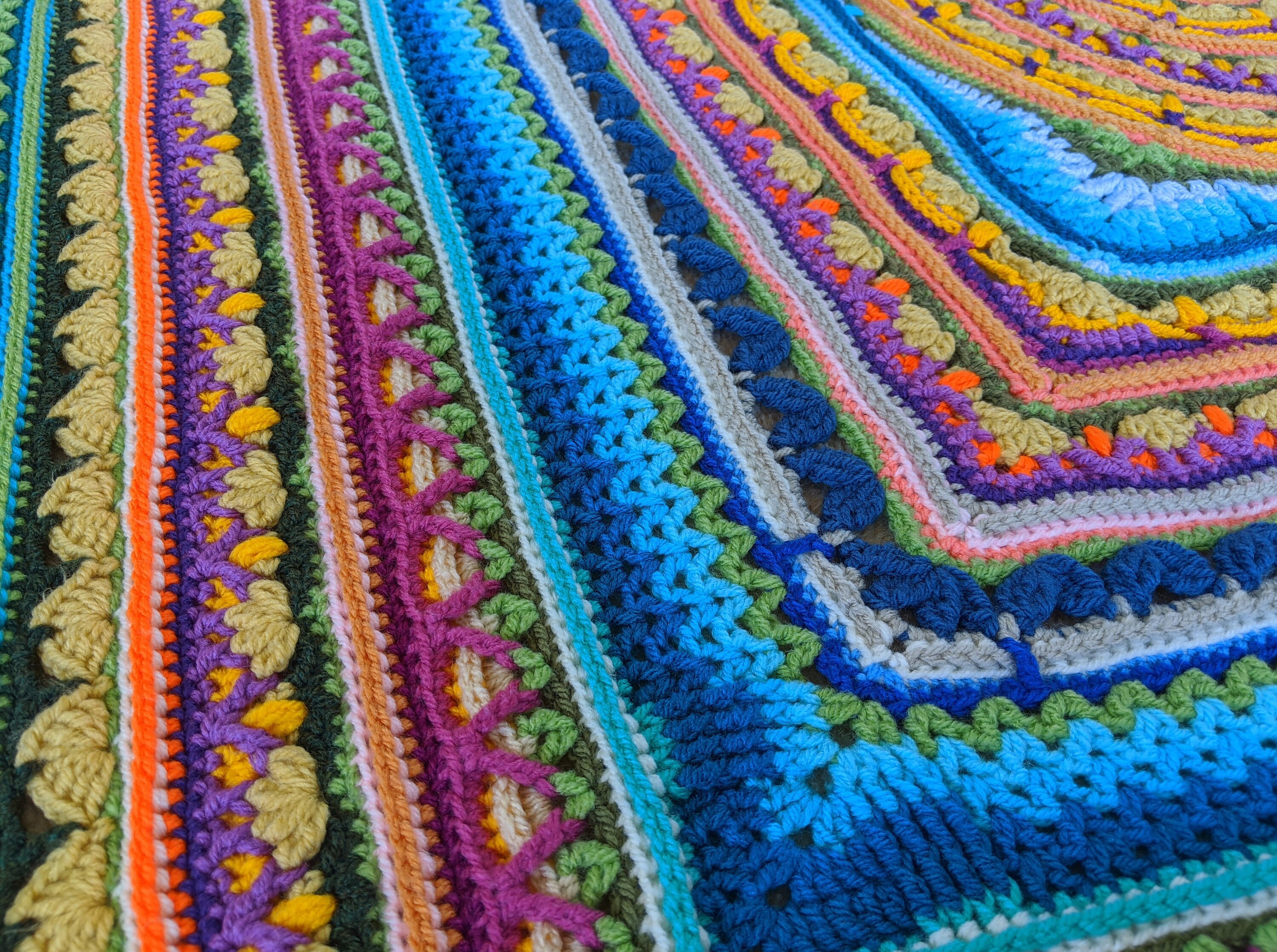 Handmade Crochet Mandala Blanket Large Boho Blanket Throw - Etsy