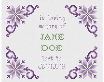 Cross Stitch Memorial Pattern | Etsy
