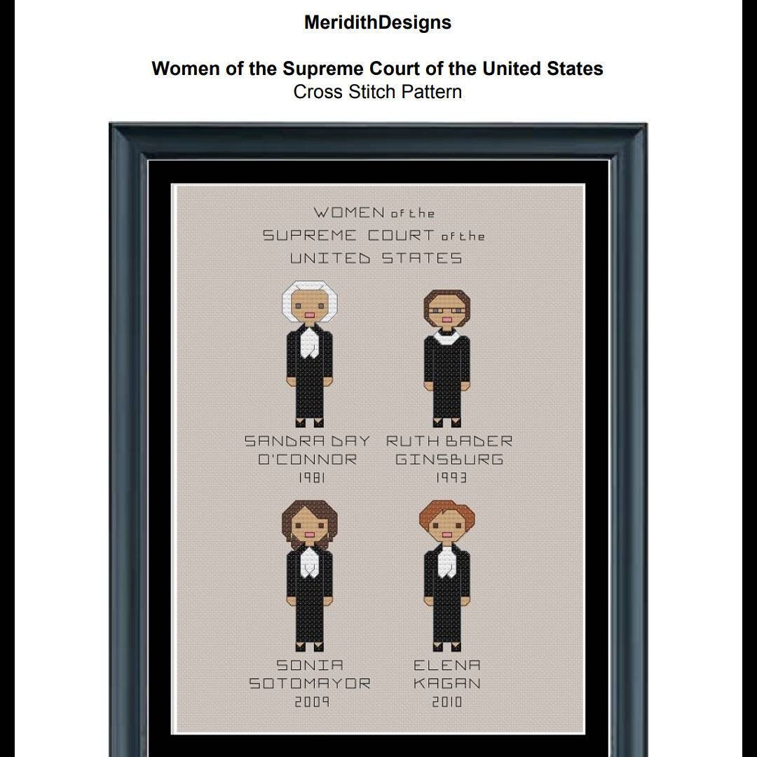 Cross Stitch Pattern Women of the Supreme Court of the | Etsy