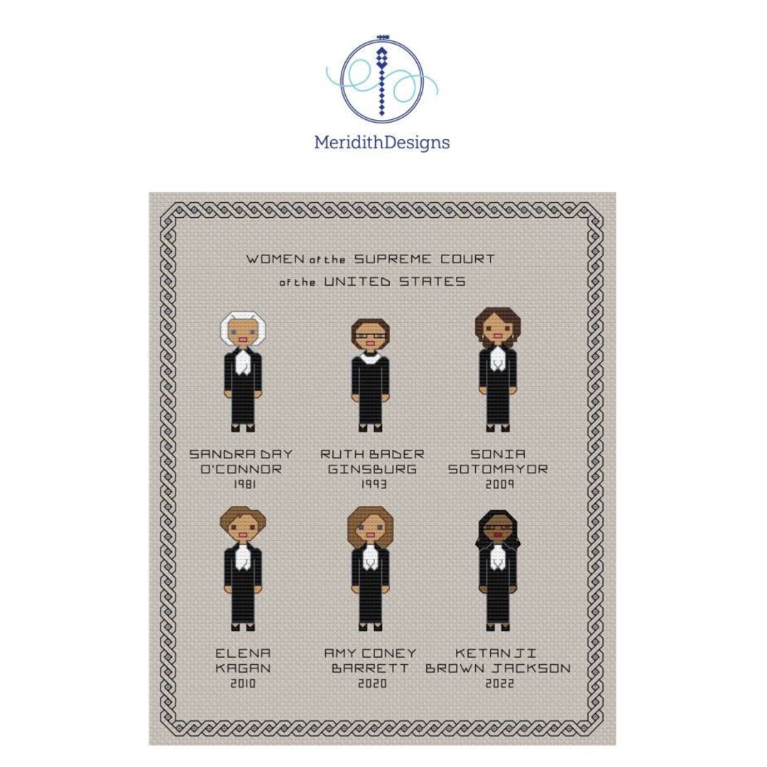 Cross Stitch Pattern | Women of the Supreme Court of the United States ...