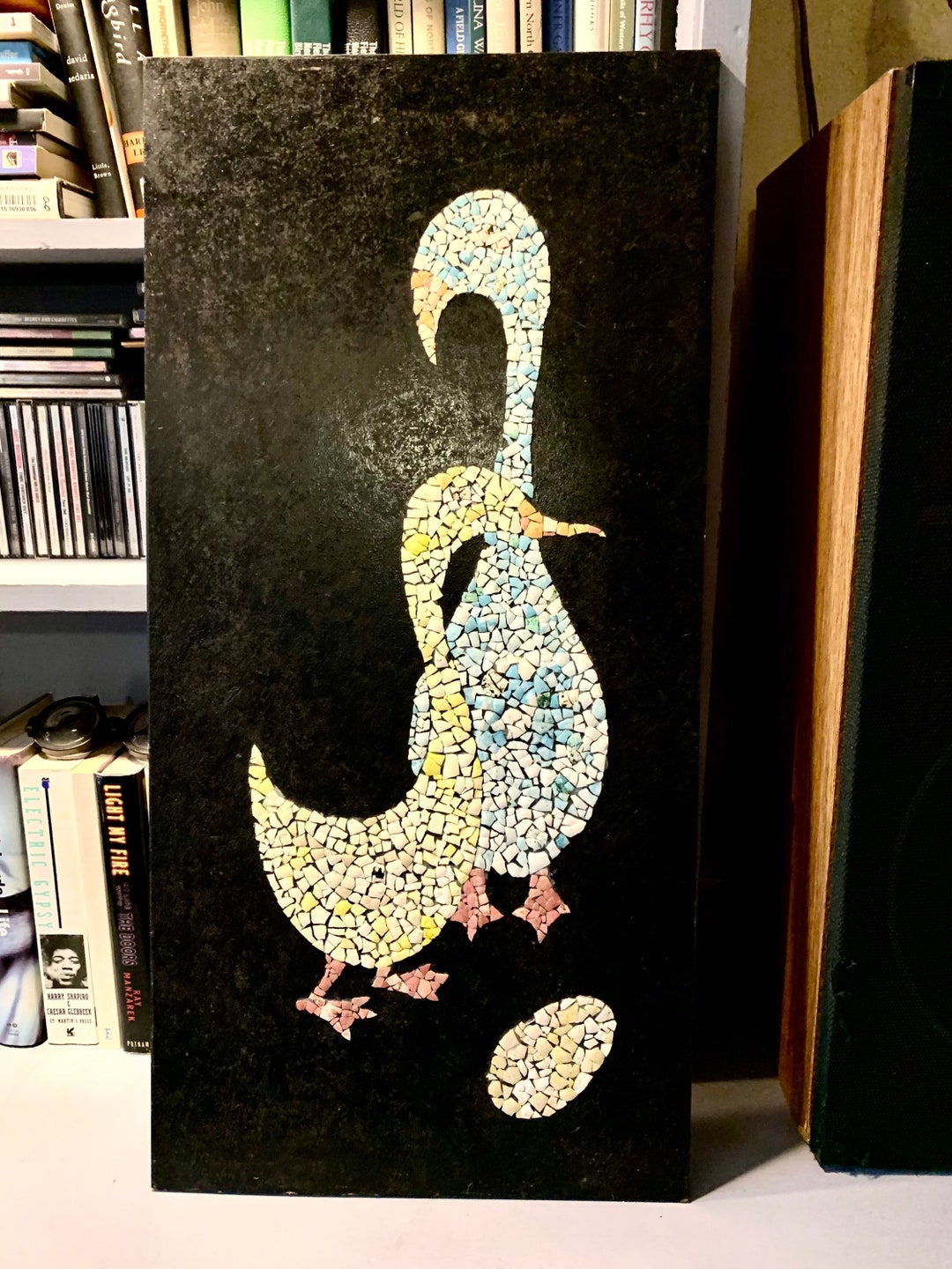Vintage Mid Mod Mosaic Geese on Panel - Etsy
