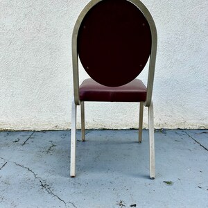 Vintage MCM Oval Back Metal Dining Chair - Etsy