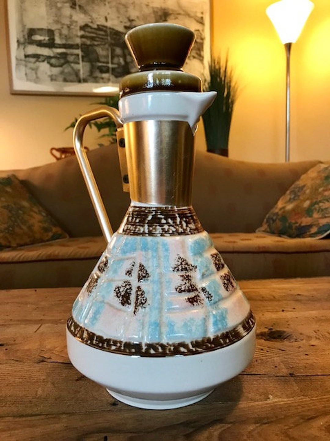 Vintage Mid Mod Ceramic Beverage Carafe Decanter - Etsy